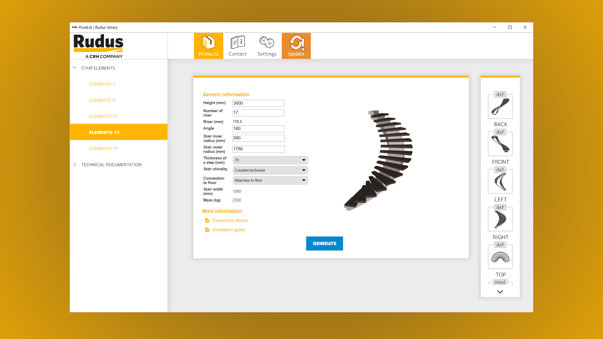 New models in the Rudus stair application