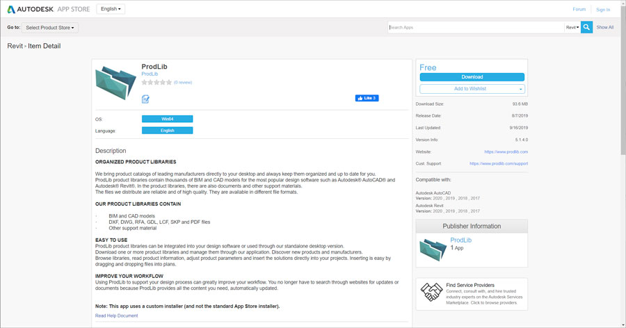 ProdLib on Autodesk App Store