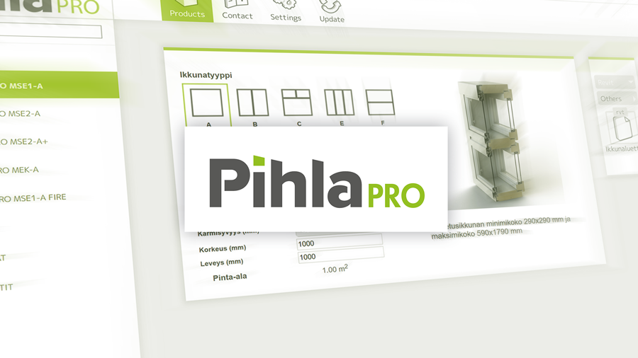 PihlaPRO windows and doors in ProdLib